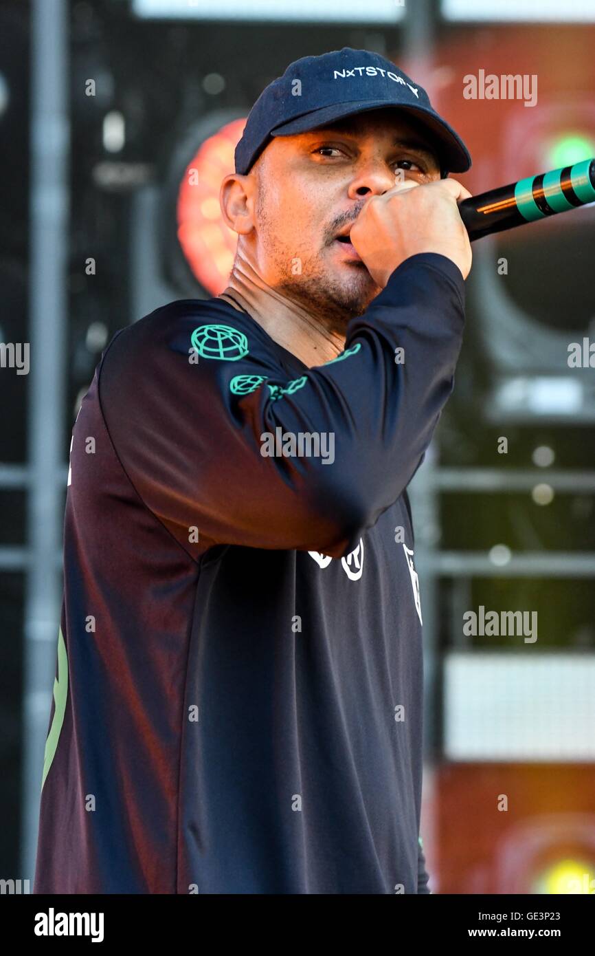 New York, NY, USA. 22nd July, 2016. Walshy Fire, Major Lazer on stage ...