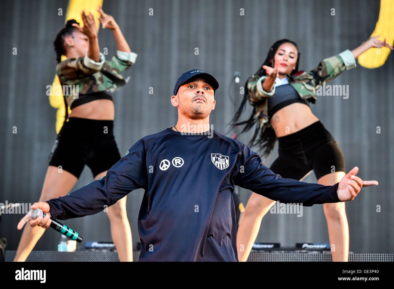 New York, NY, USA. 22nd July, 2016. Walshy Fire, Major Lazer on stage ...