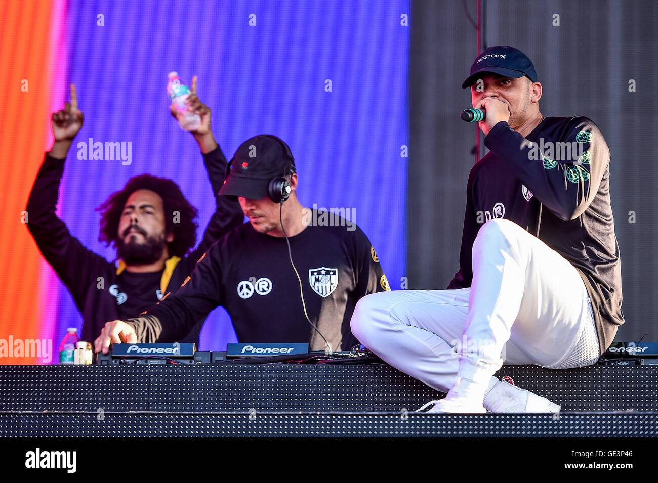 New York, NY, USA. 22nd July, 2016. Jillionaire, Diplo, Walshy Fire ...
