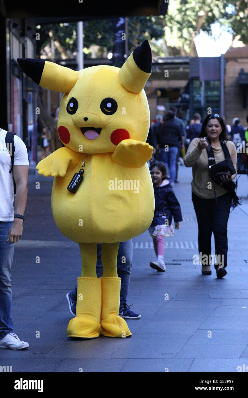 Sydney, Australia. 23 July 2016. Pikachu was released in Sydney’s ...
