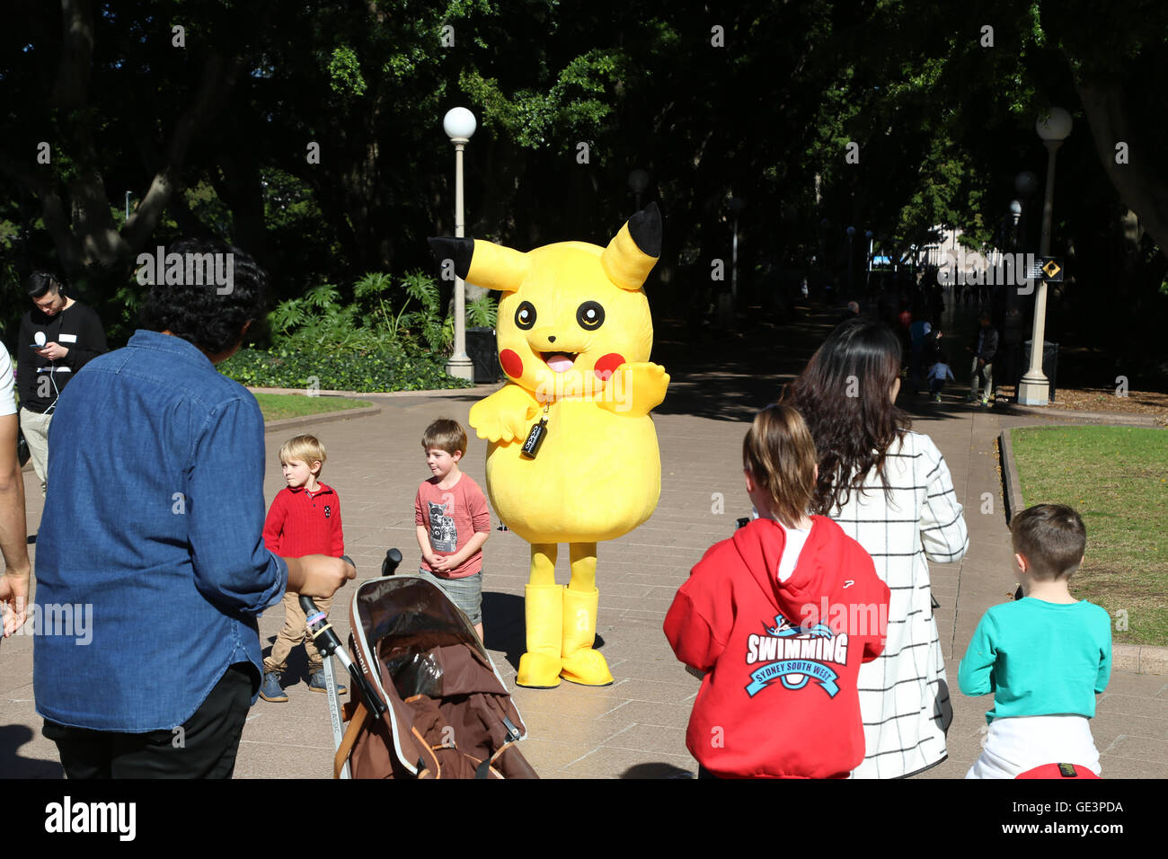 Sydney, Australia. 23 July 2016. Pikachu was released in Sydney’s ...