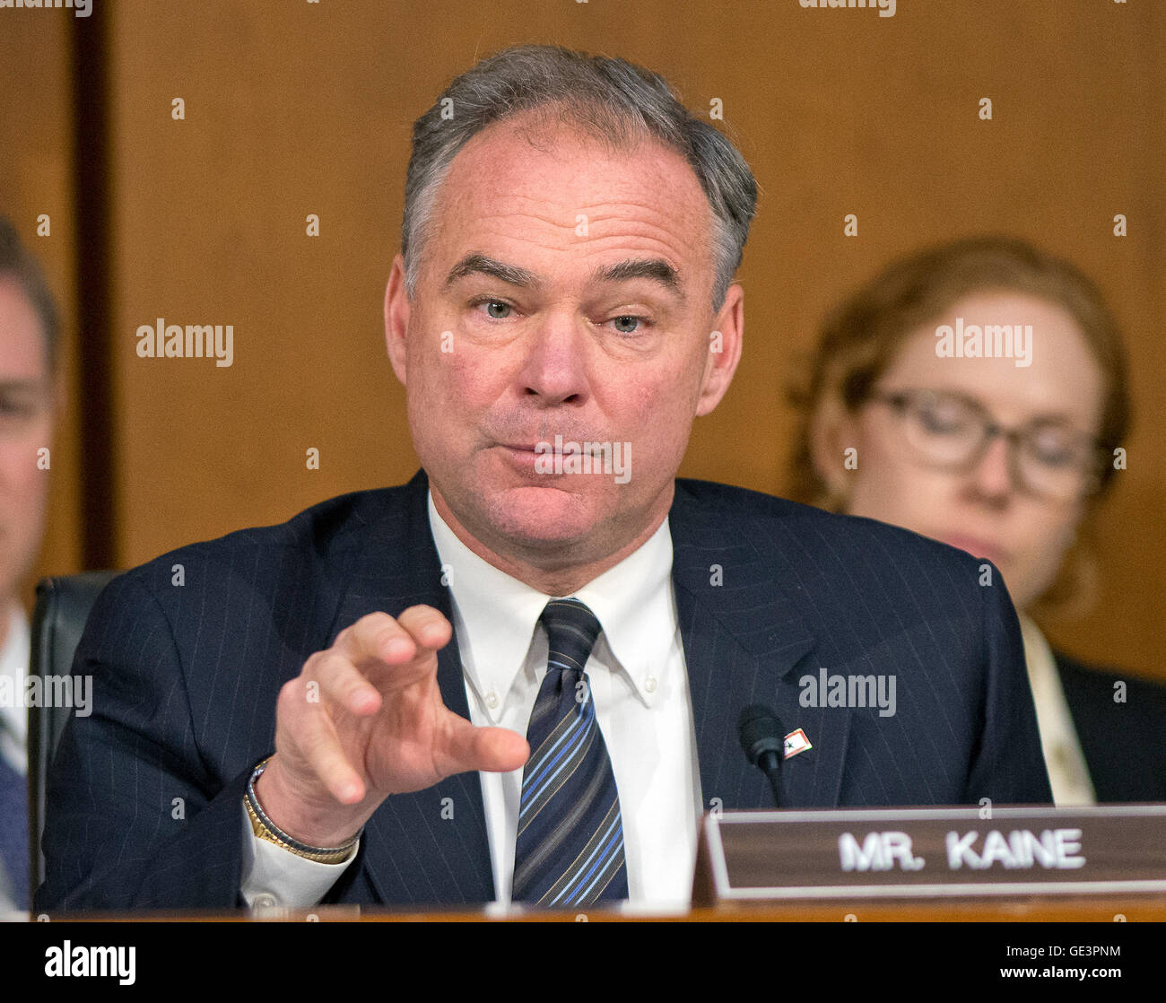 FILE - United States Senator Tim Kaine (Democrat of Virginia) questions ...