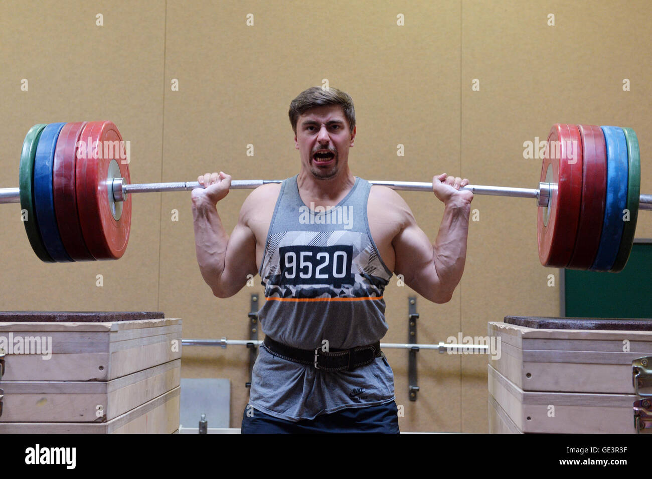 Kienbaum, Germany. 20th July, 2016. Shot-putter David Storl trains in ...