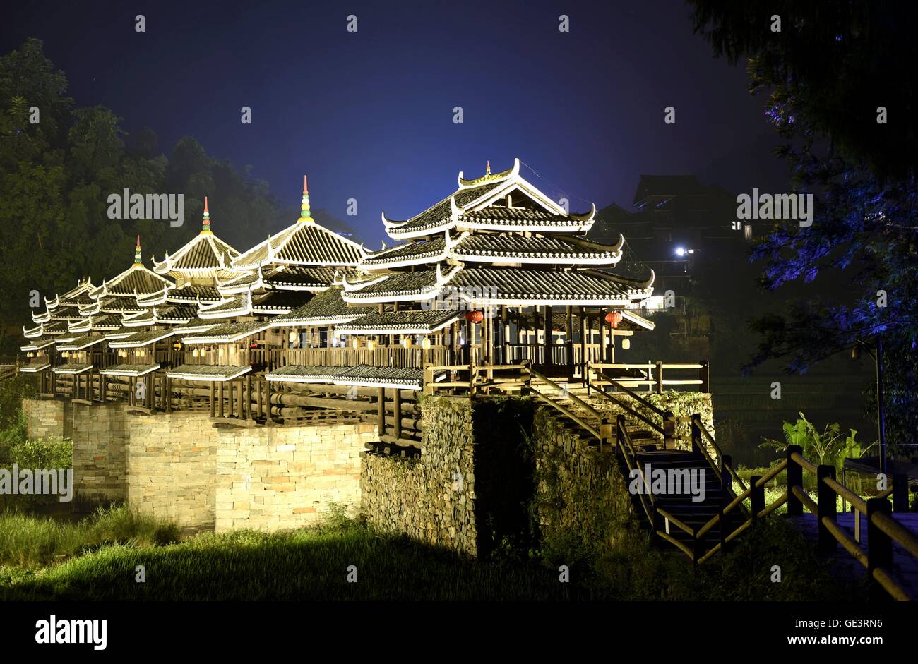 Liuzhou. 23rd July, 2016. Photo taken on July 22 shows night scene of a ...
