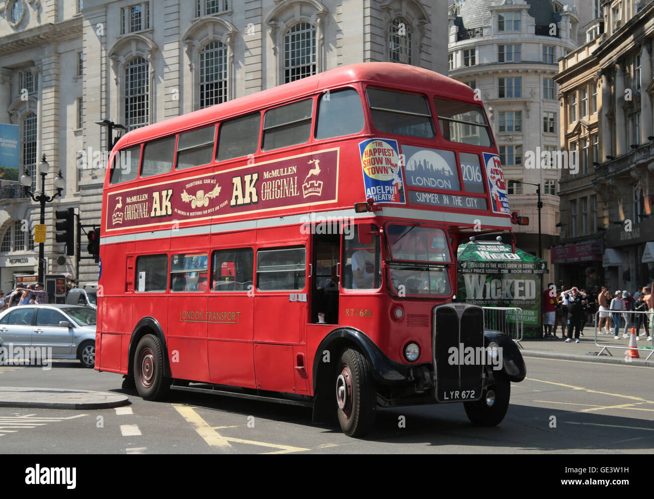 London UK 23 July 2016 Summer in the City vintage Bus parade through ...