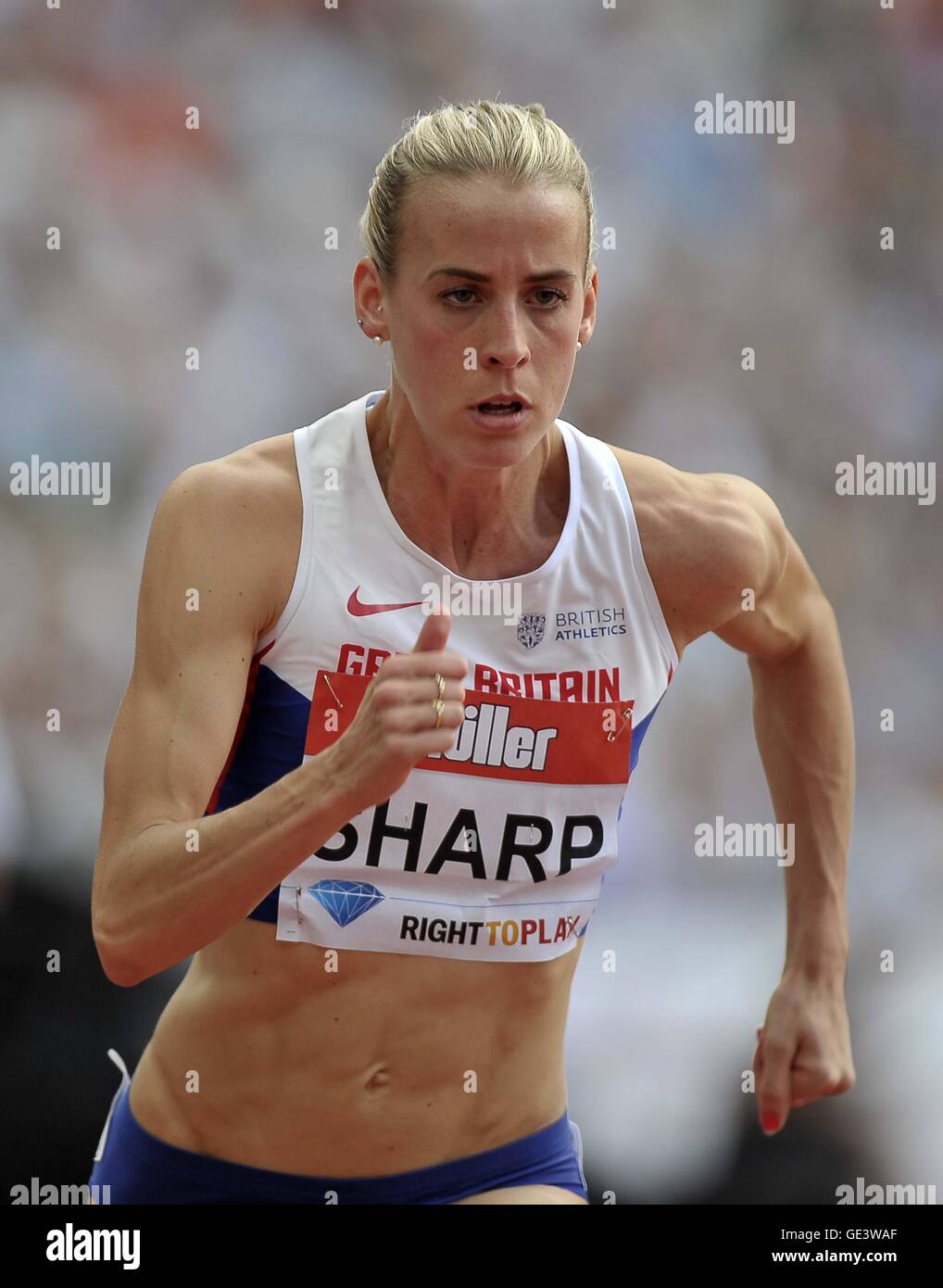 London, UK. 23rd July, 2016. Lynsey Sharp (GBR) in the womens 800m ...