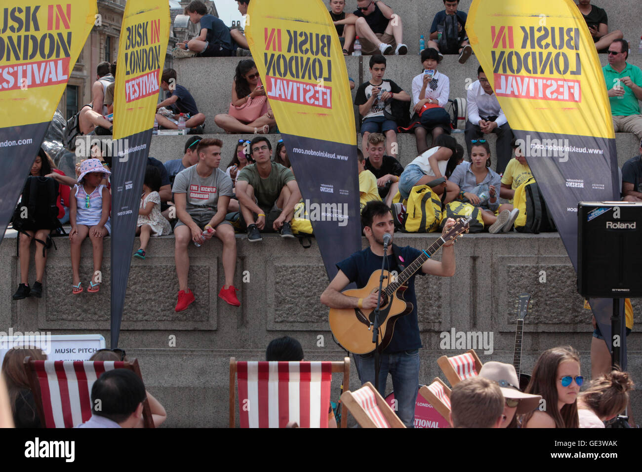 London UK 23 July 2016 .To celebrate International Busking day ...