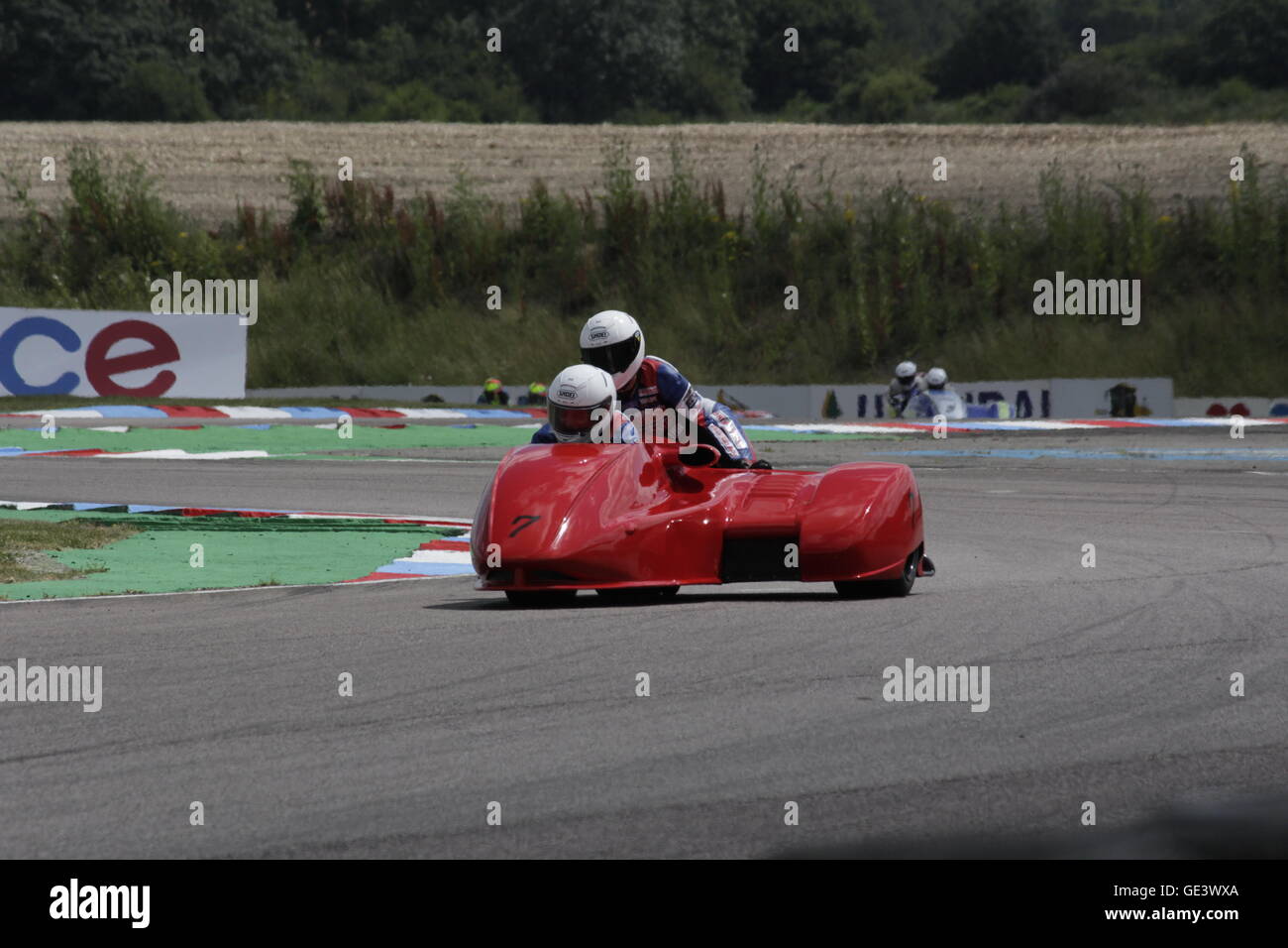 Brian Gray and Adam Christie riding in the qualifying rounds of the ...
