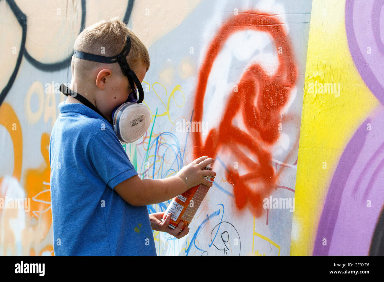Bristol, UK, 23rd July, 2016. A young child is pictured in South Street ...