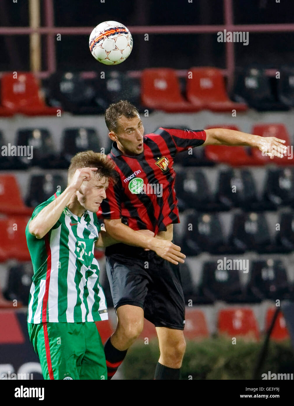 Budapest, Hungary. 23rd July, 2016. Marton Eppel (R) of Budapest Honved ...