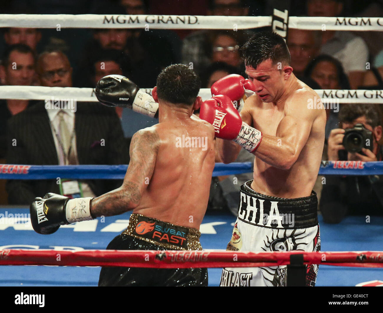 Las Vegas, Nevada, USA. 23rd July, 2016. Jose Benavidez, Jr. fights ...
