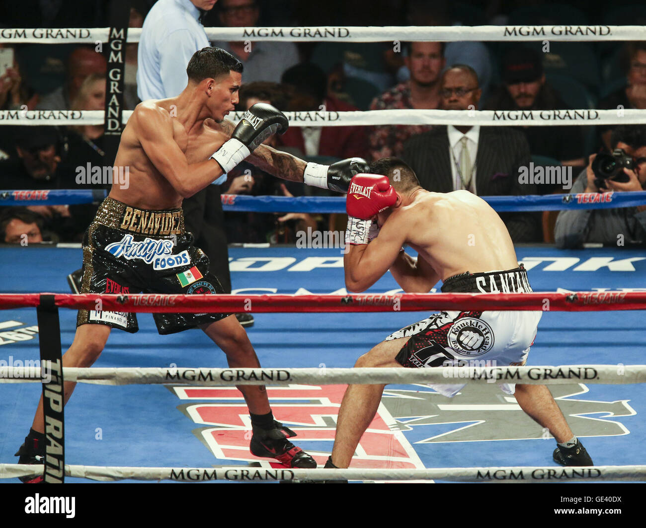Las Vegas, Nevada, USA. 23rd July, 2016. Jose Benavidez, Jr. fights ...