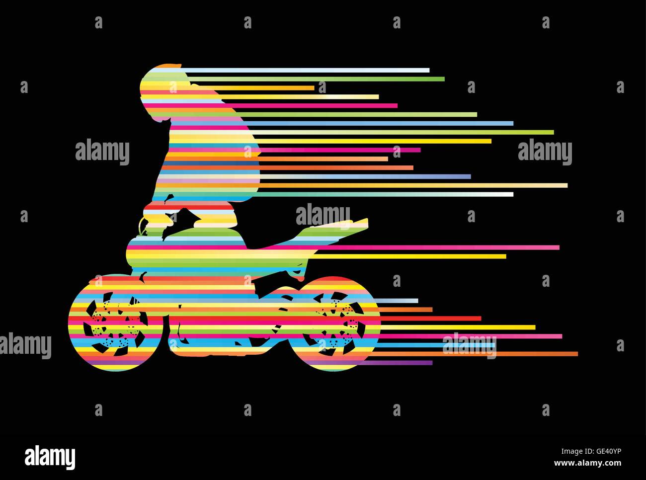 Motorbike rider vector background trick stunt illustration concept made ...