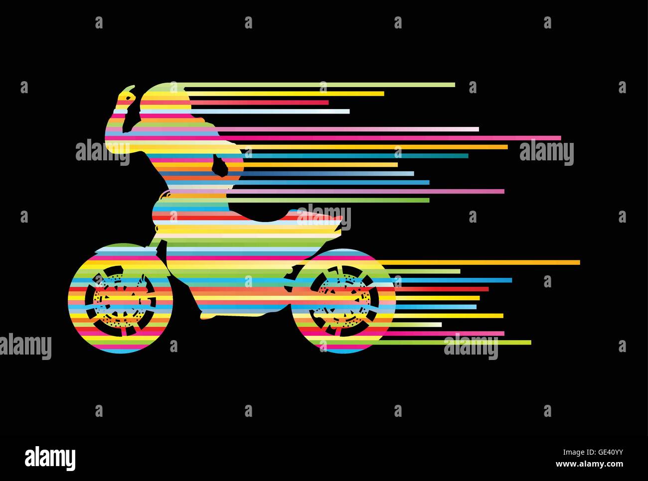 Flying motorbike concept Stock Vector Images - Alamy