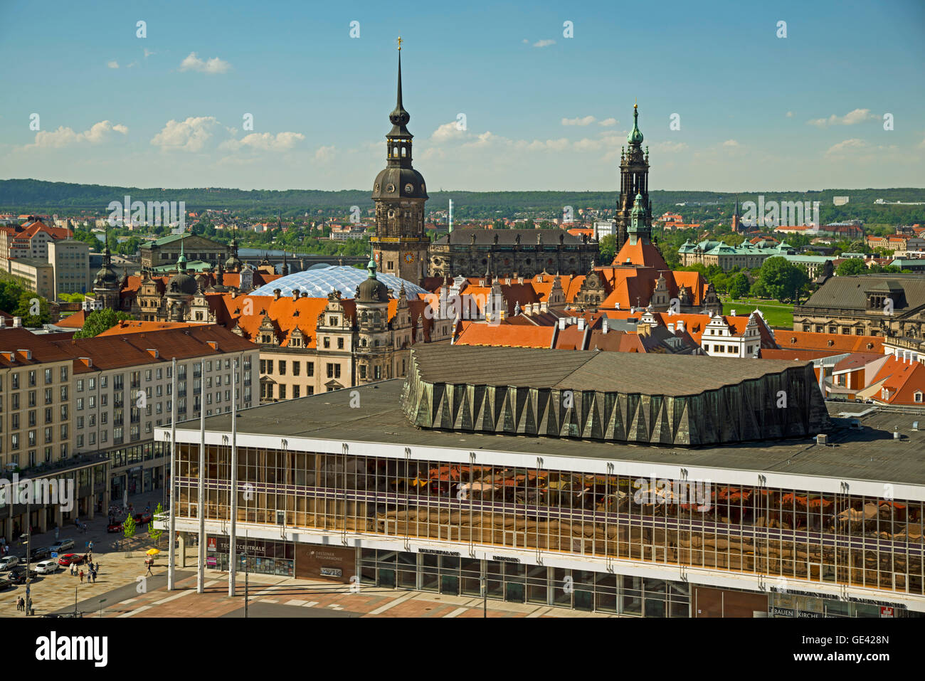 geography / travel, Germany, Saxony, Dresden, view from the Church of ...