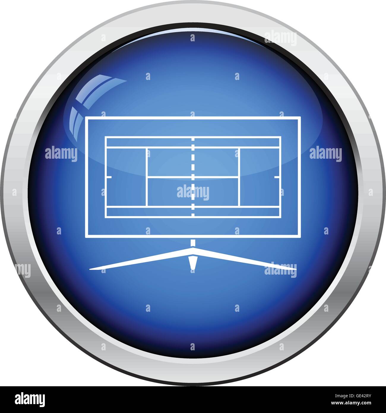 Tennis TV translation icon. Glossy button design. Vector illustration ...