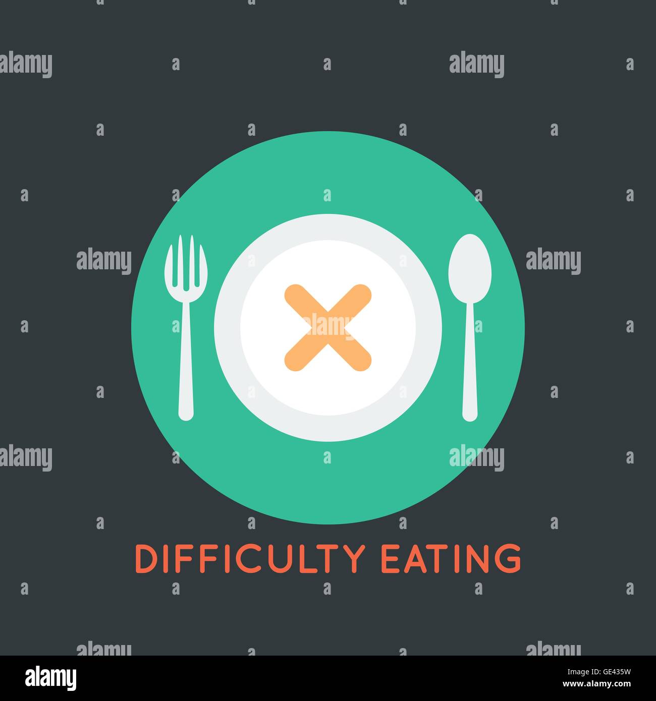 DIFFICULTY EATING vector Stock Vector Image & Art - Alamy