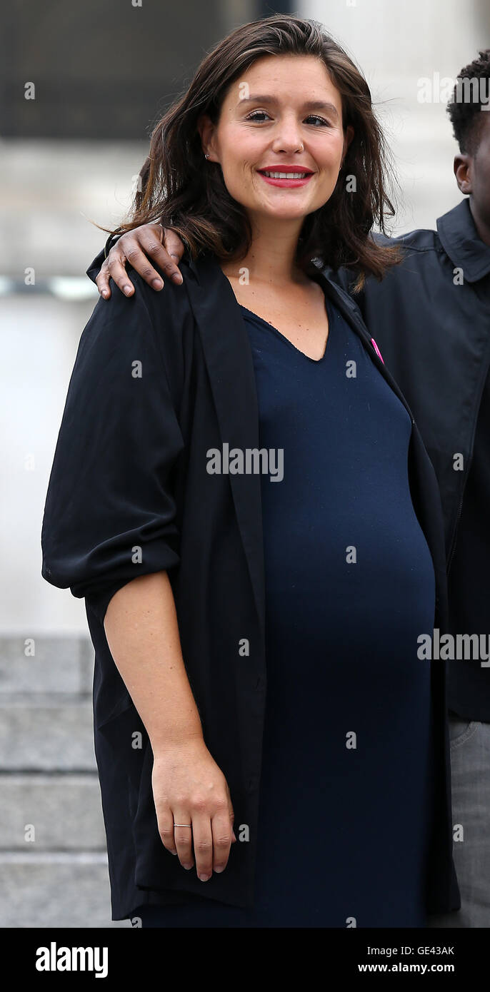Singer Jessie Ware poses for a photograph in Trafalgar Square in London ...
