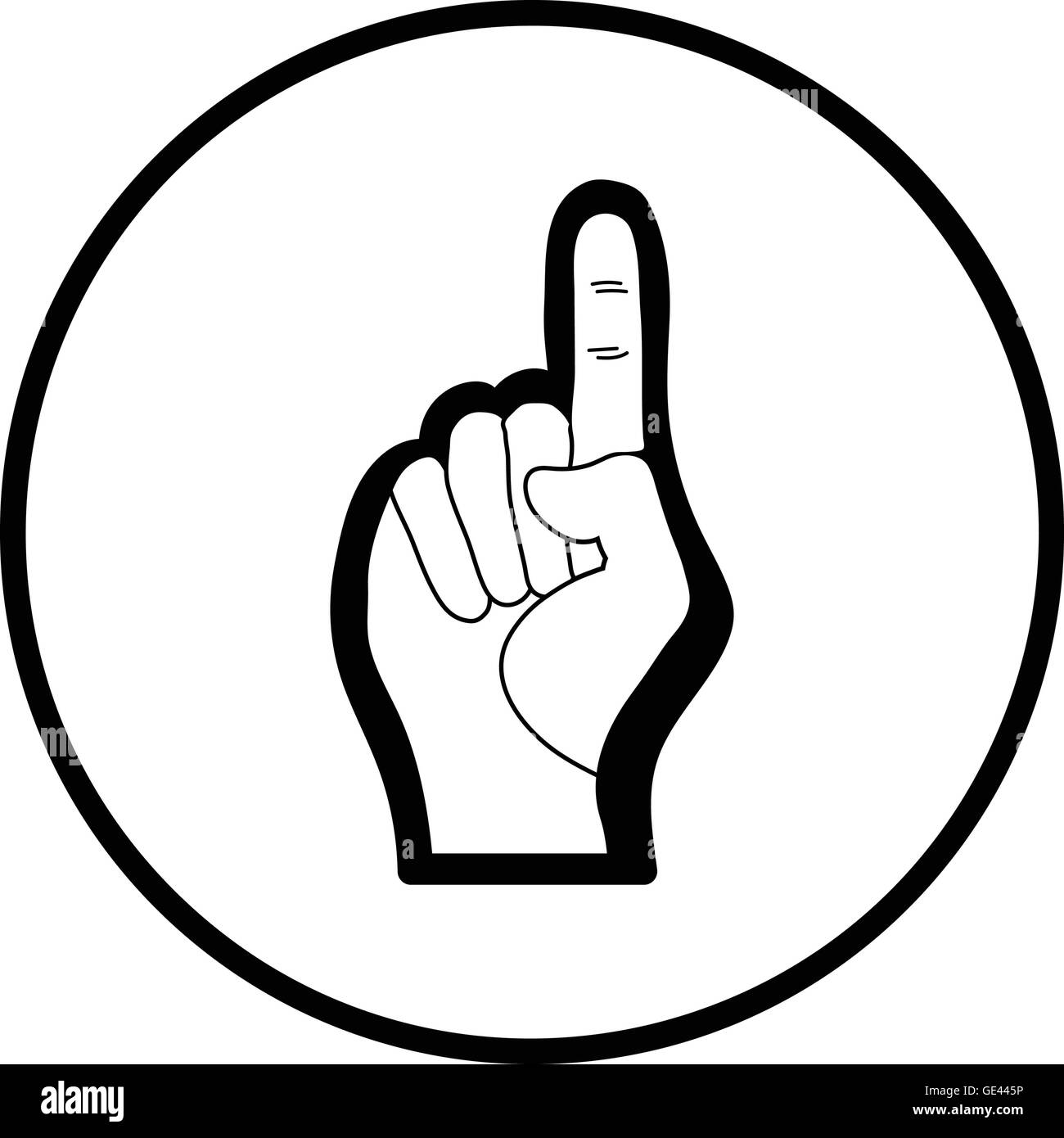 Show finger up and point Black and White Stock Photos & Images - Alamy