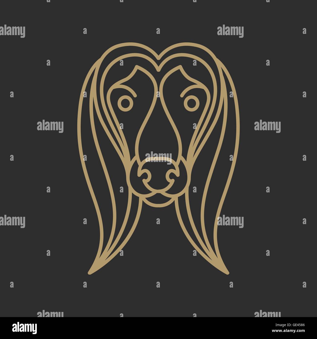 dog afghan hound logo vector Stock Vector Image & Art - Alamy