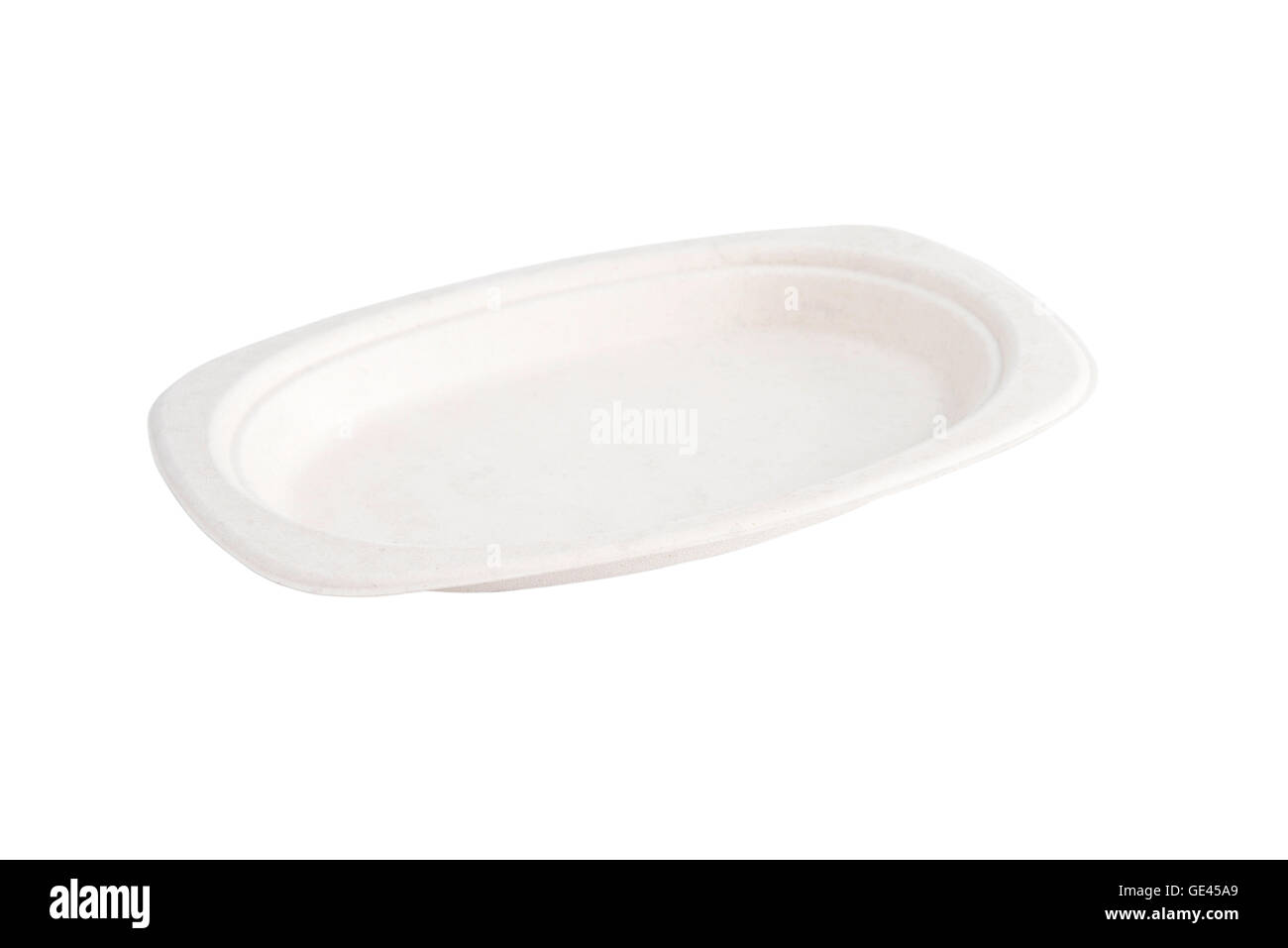 white paper plate isolated on white background Stock Photo - Alamy