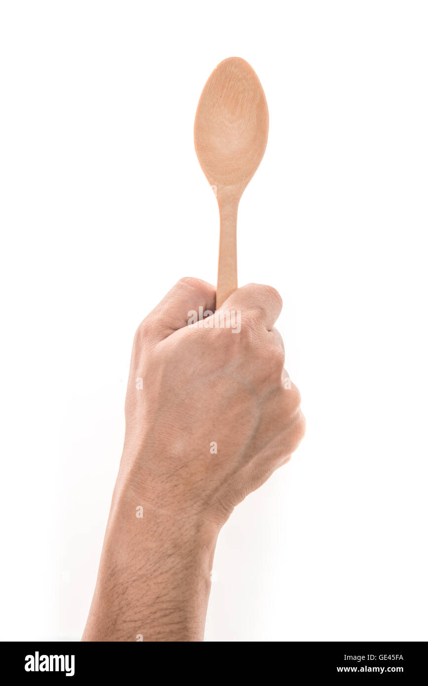 Hand holding fork white background hi-res stock photography and images ...