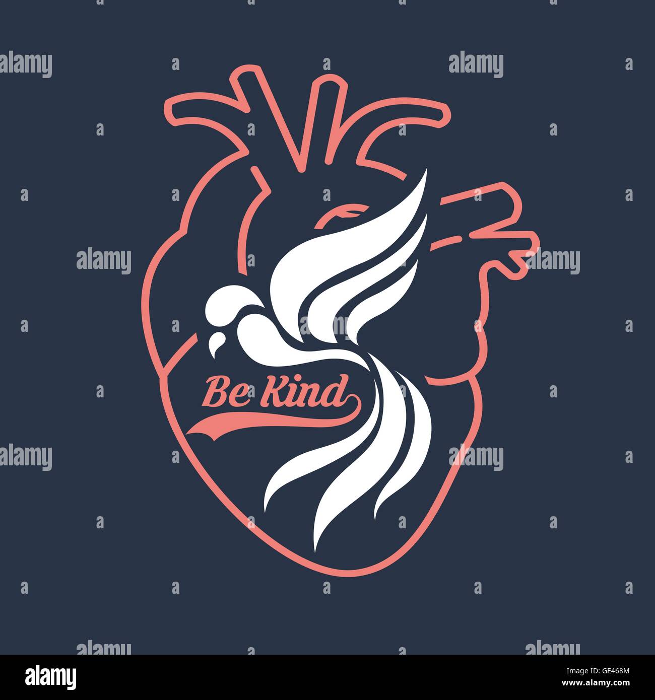Kindness lettering Stock Vector Images - Alamy