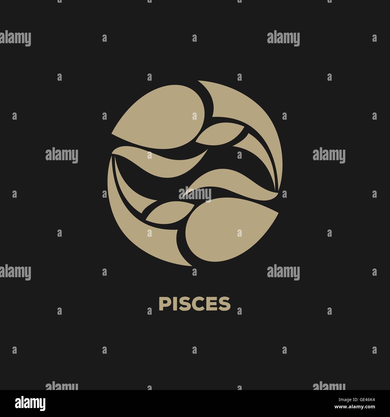 pisces logo vector Stock Vector Image & Art - Alamy