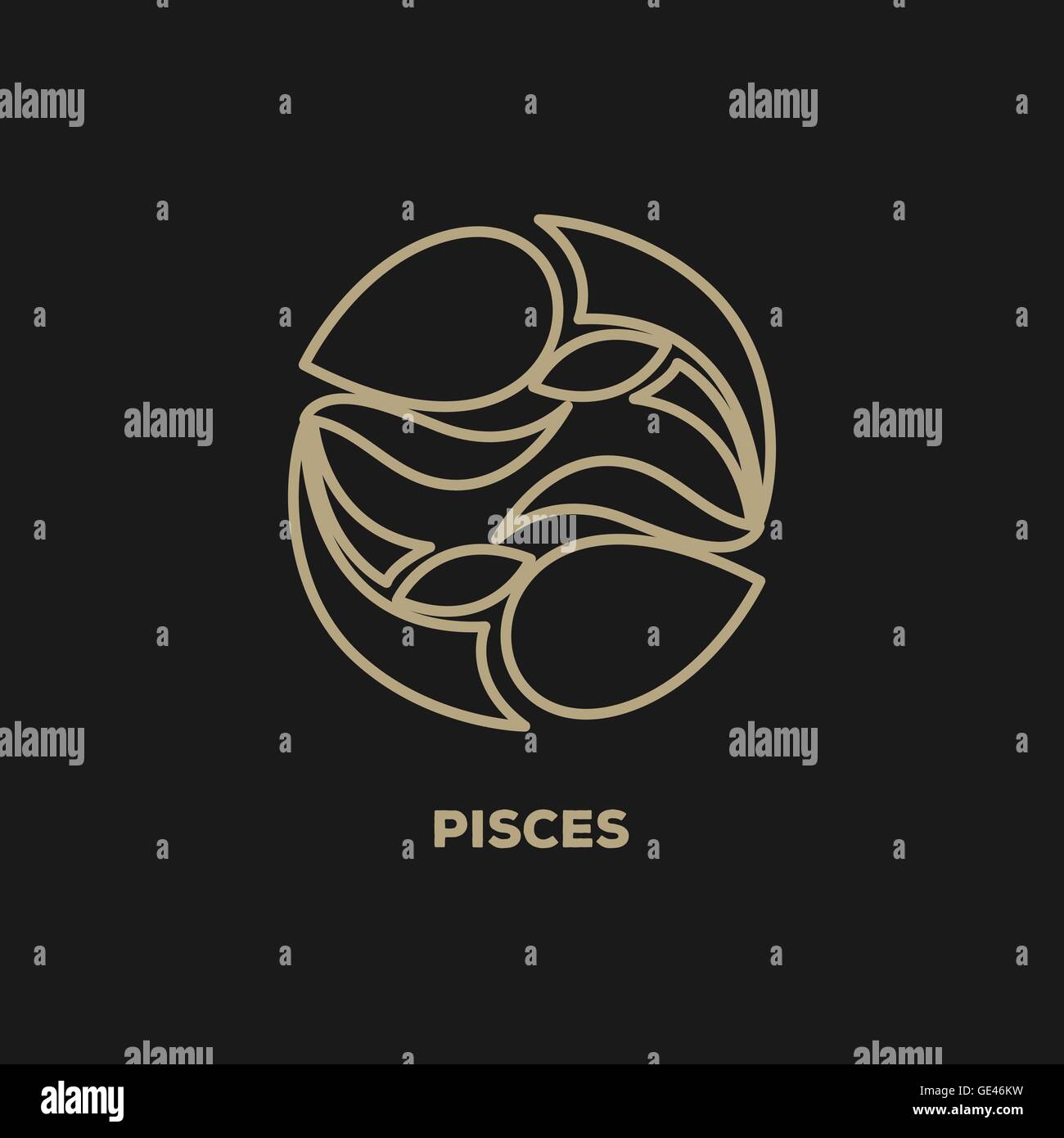 Pisces icon Stock Vector Images - Alamy