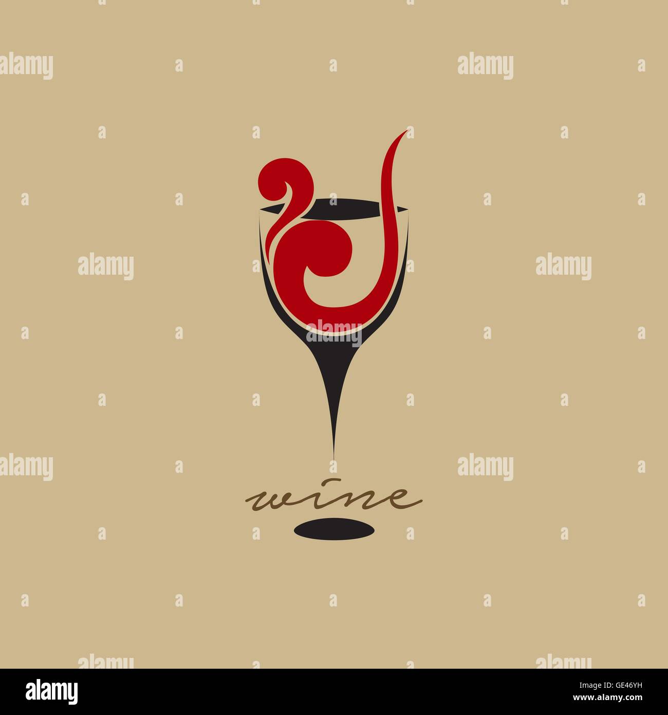 wine logo vector Stock Vector Image & Art - Alamy