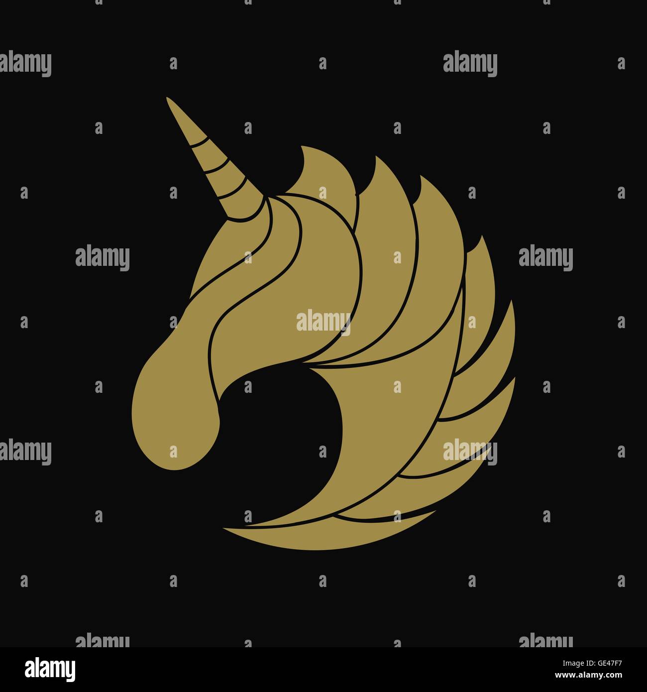 unicorn logo vector Stock Vector Image & Art - Alamy
