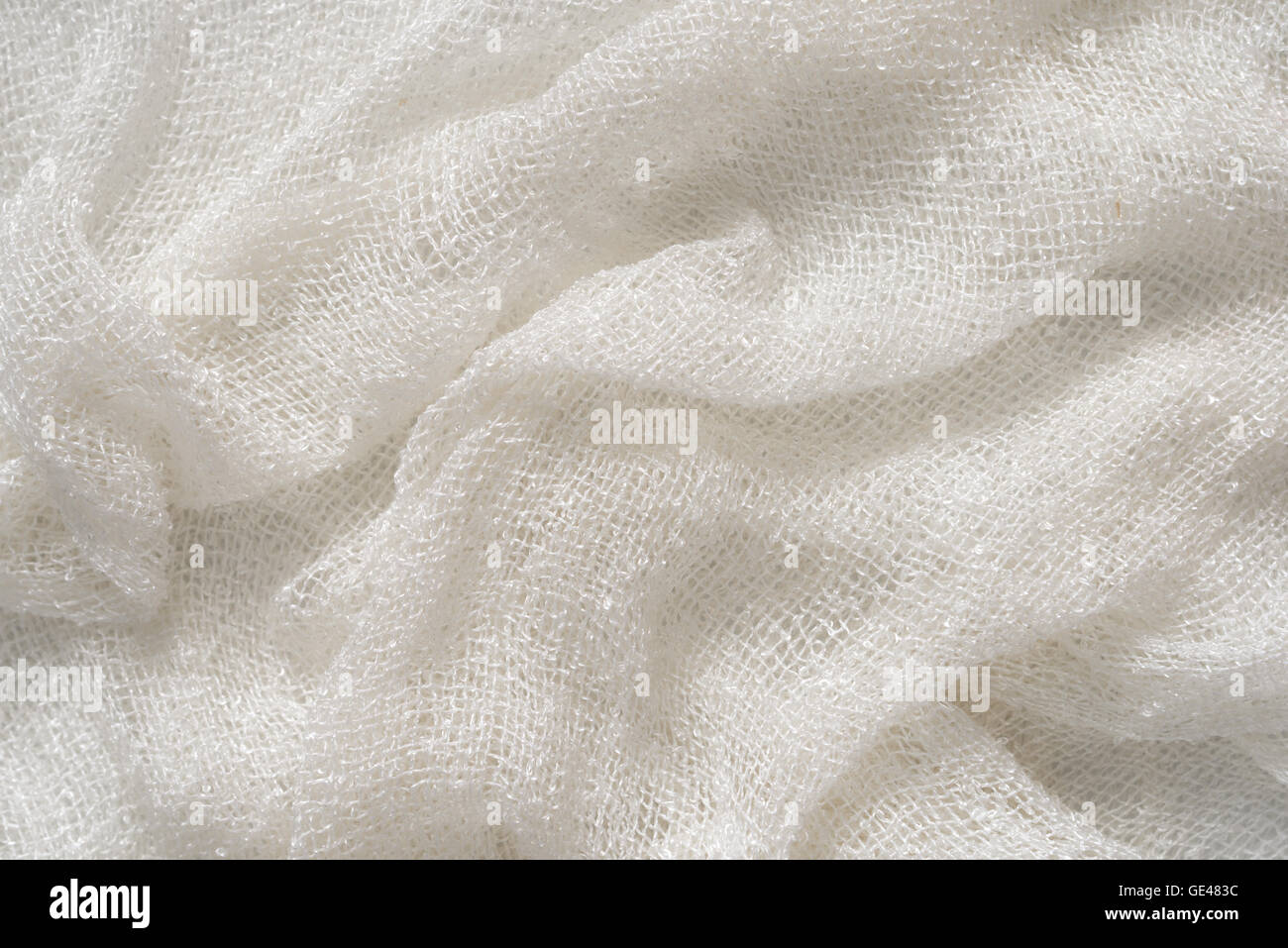 Natural White Cotton Crumpled Soft Fabric Texture Background Stock ...