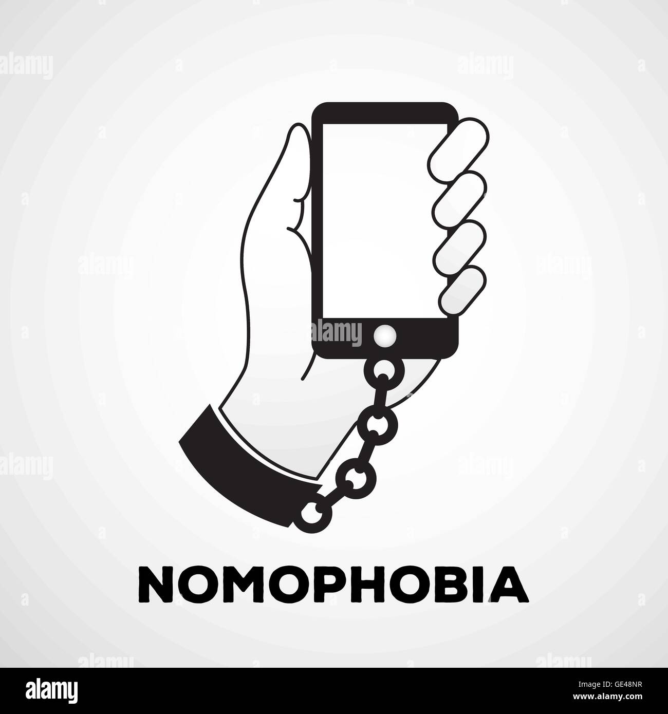 Nomophobia vector vectors hi-res stock photography and images - Alamy