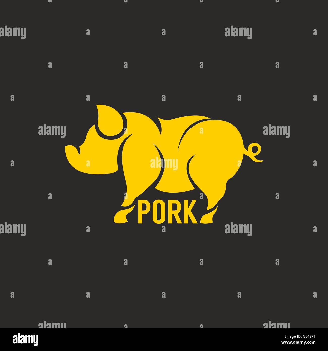 pig logo template vector design Stock Vector Image & Art - Alamy