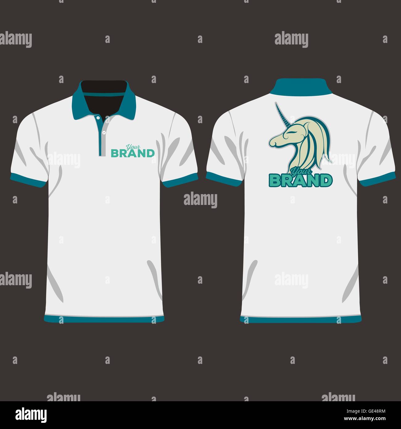 Color men polo shirts. Design template. Vector illustration Stock ...