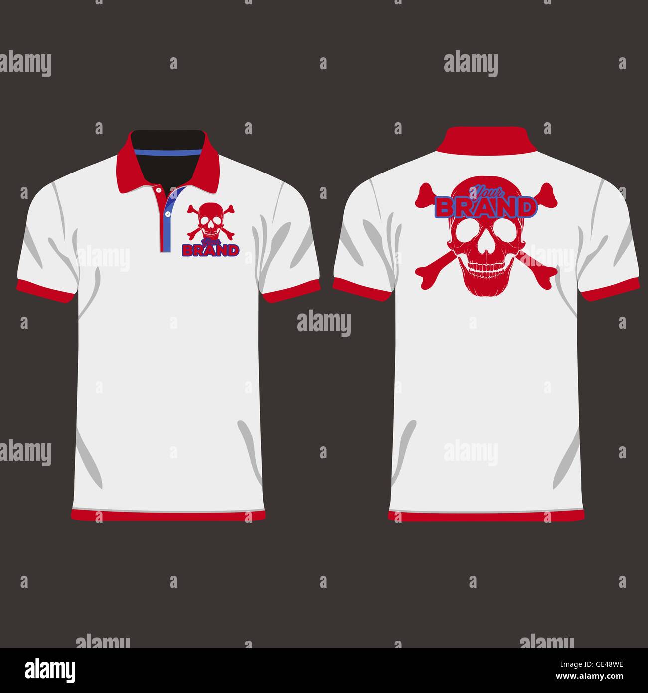 Color men polo shirts. Design template. Vector illustration Stock ...