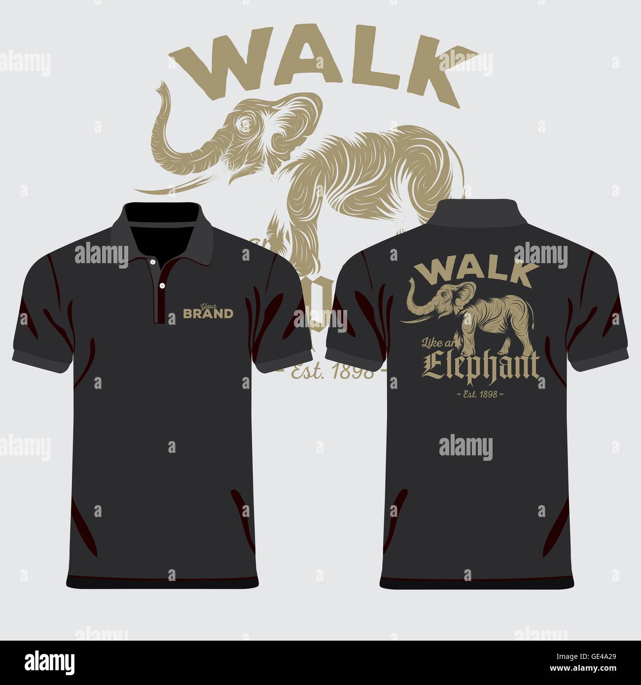 Color men polo shirts. Design template. Vector illustration Stock ...