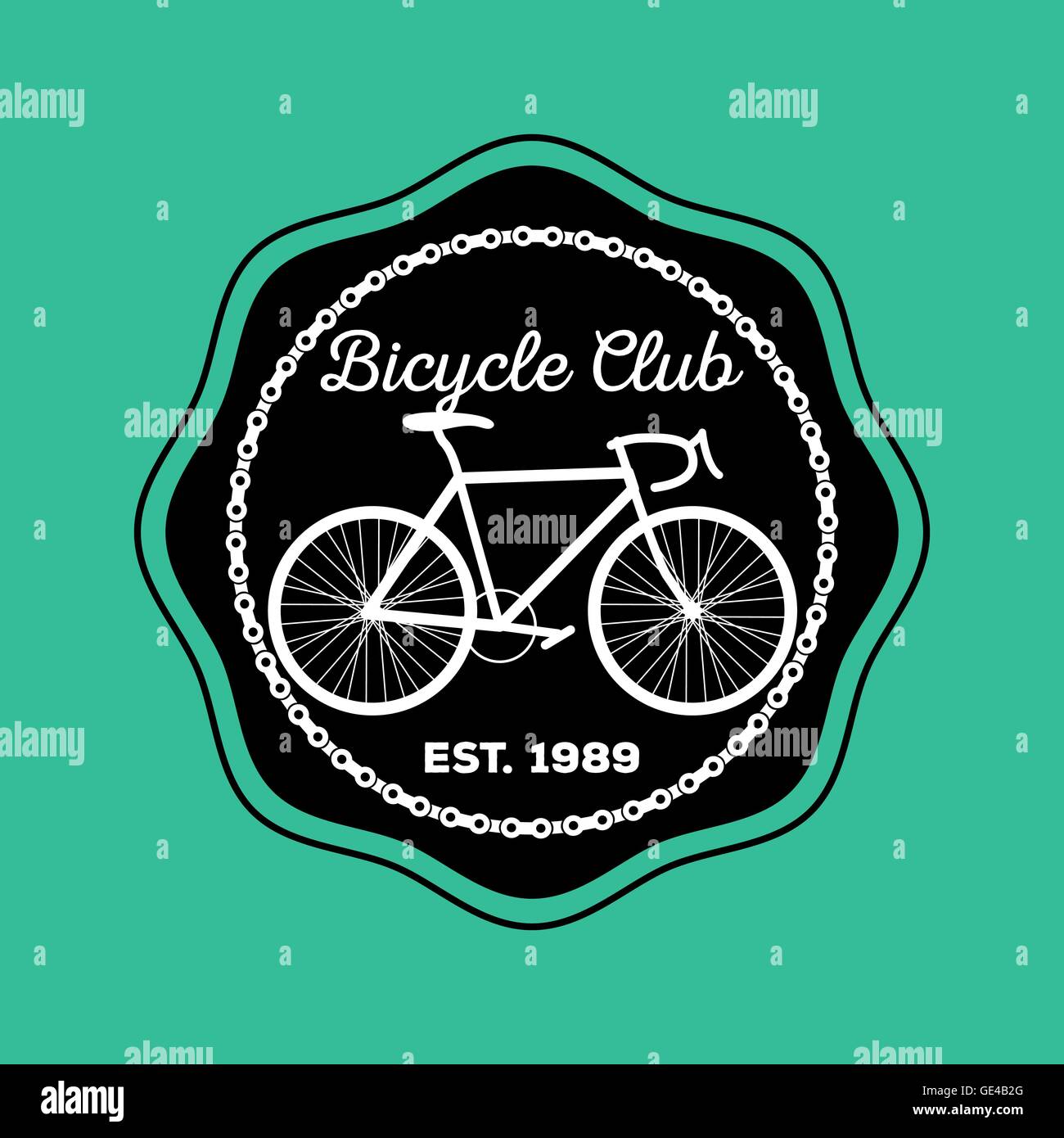 Bicycle club logo hi-res stock photography and images - Alamy