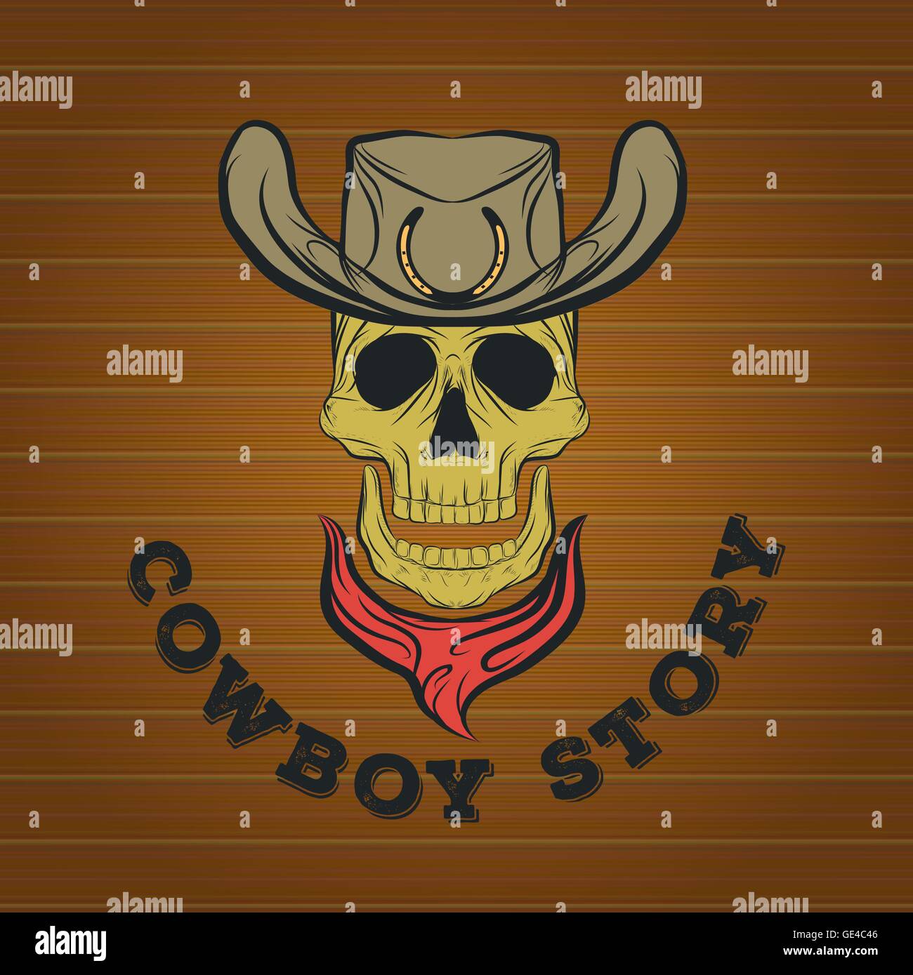 Cowboy skull in western Stock Vector Images - Alamy