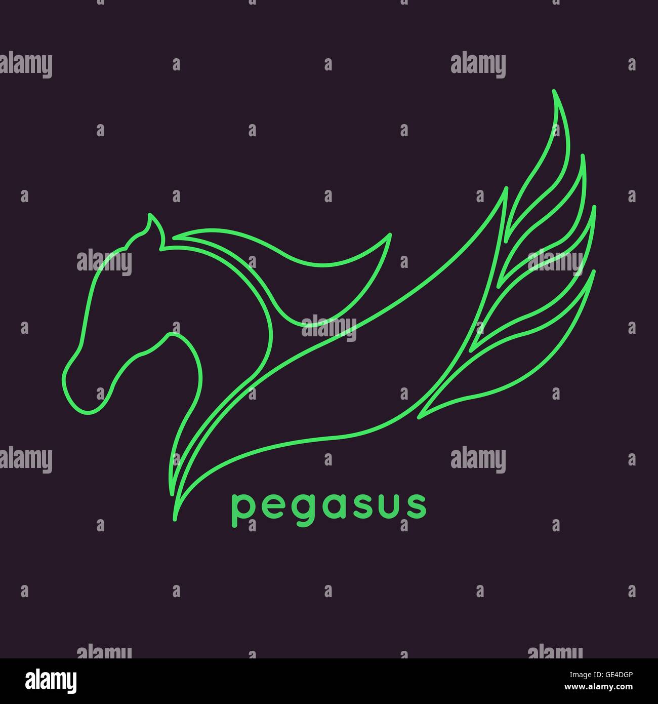 pegasus logo vector Stock Vector Image & Art - Alamy
