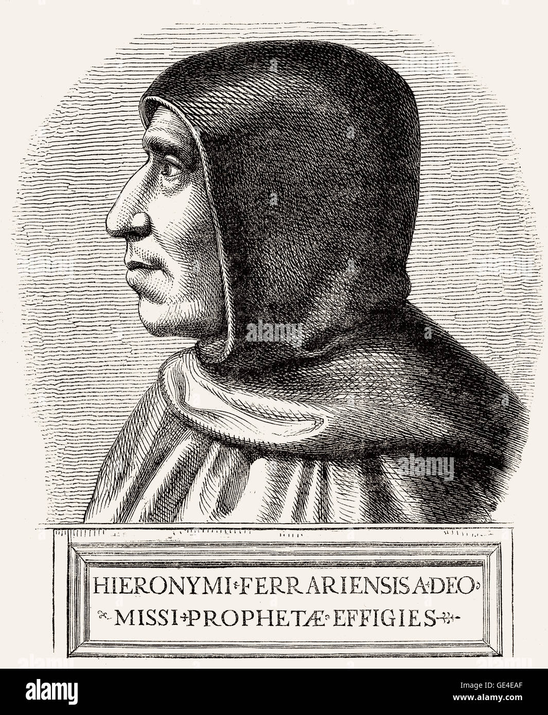 Girolamo Hieronymus Savonarola, 1452-1498, an Italian Dominican and ...
