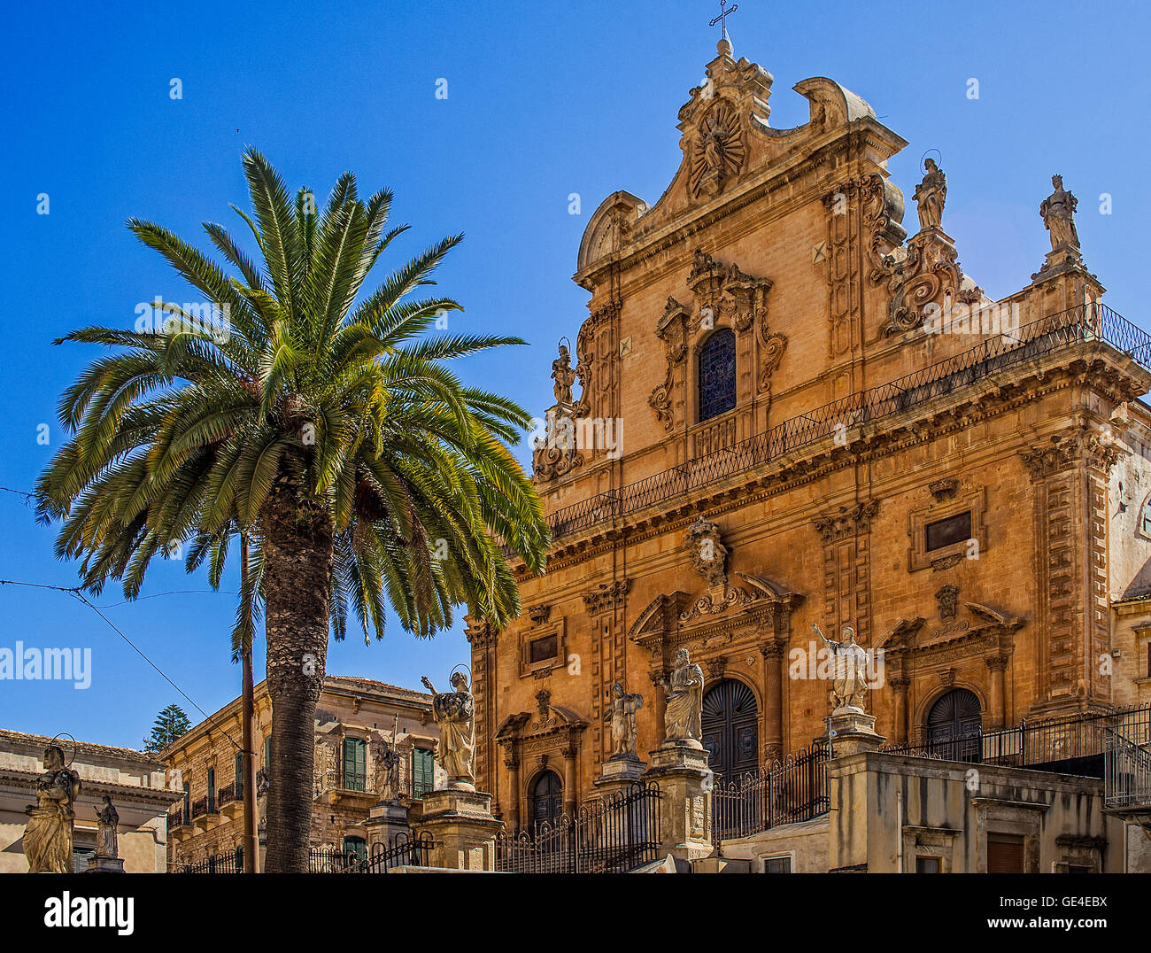 Italy Sicily Modica Cathedral of S. Pietro Stock Photo - Alamy