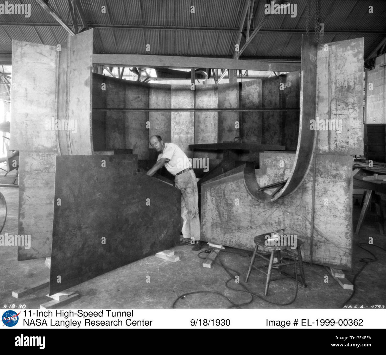 The 11-Inch High-Speed Tunnel at NASA is used to study aerodynamic ...