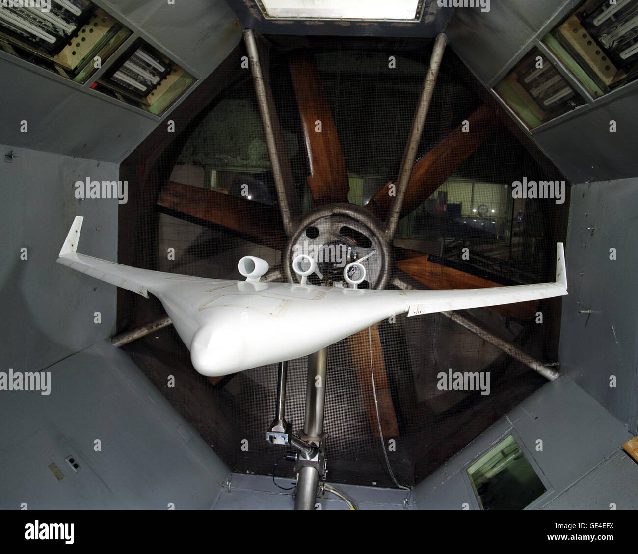 This image shows the 12-foot low-speed wind tunnel used for testing ...