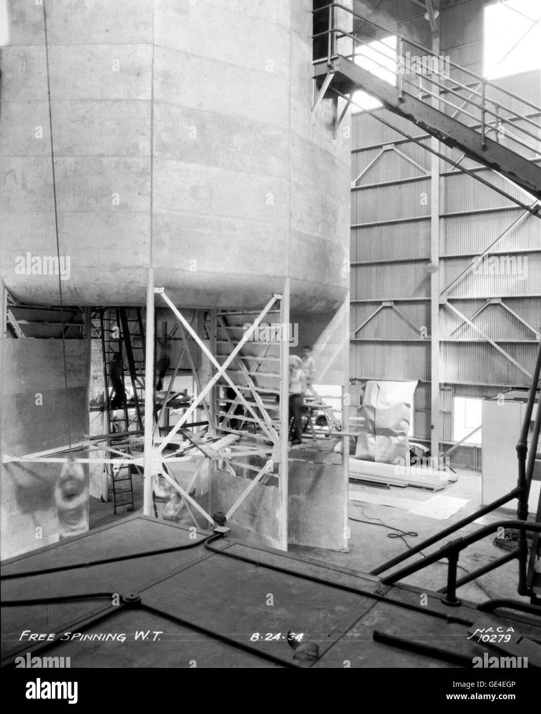 The 15-Foot Vertical Spin Tunnel at NASA is used for testing the ...