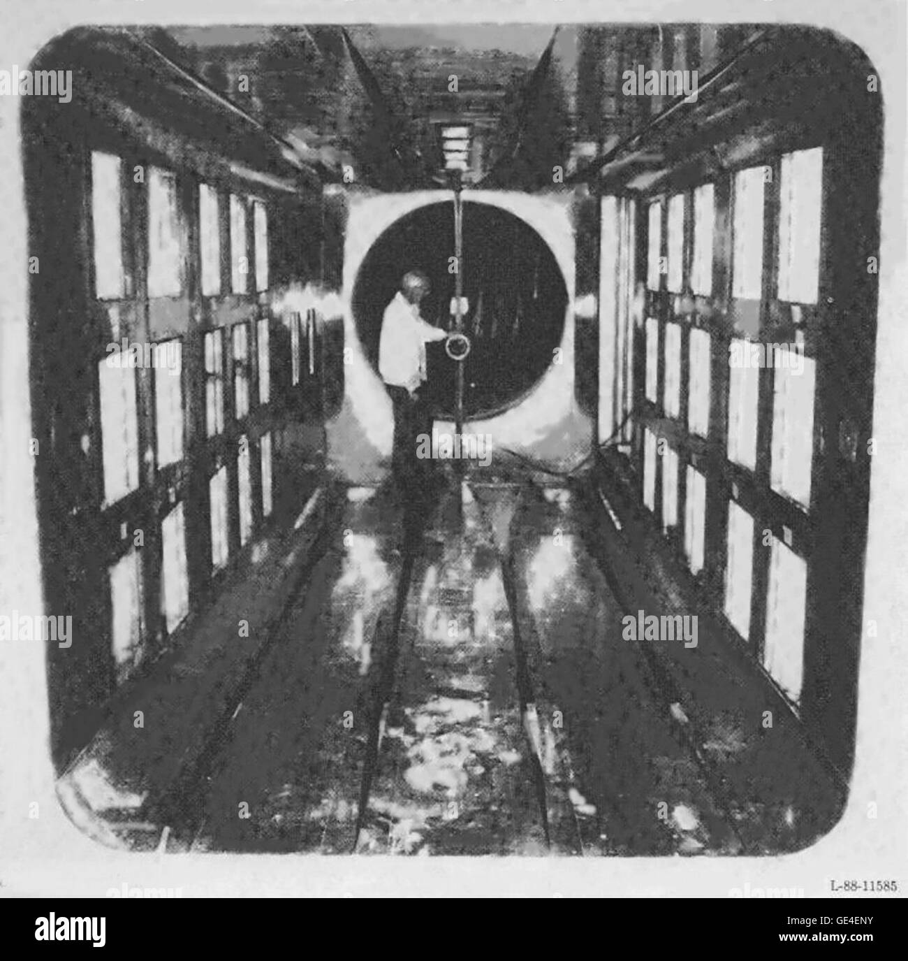 The 8-Foot Transonic Pressure Tunnel at NASA is used to test models at ...