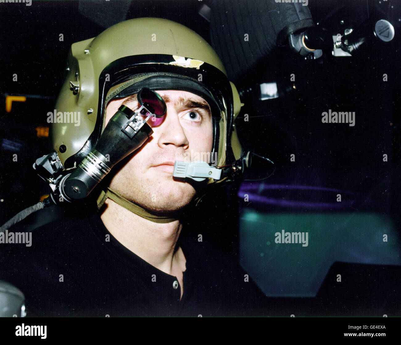 The AH-64 Apache helicopter simulator at Ames Research Center features ...