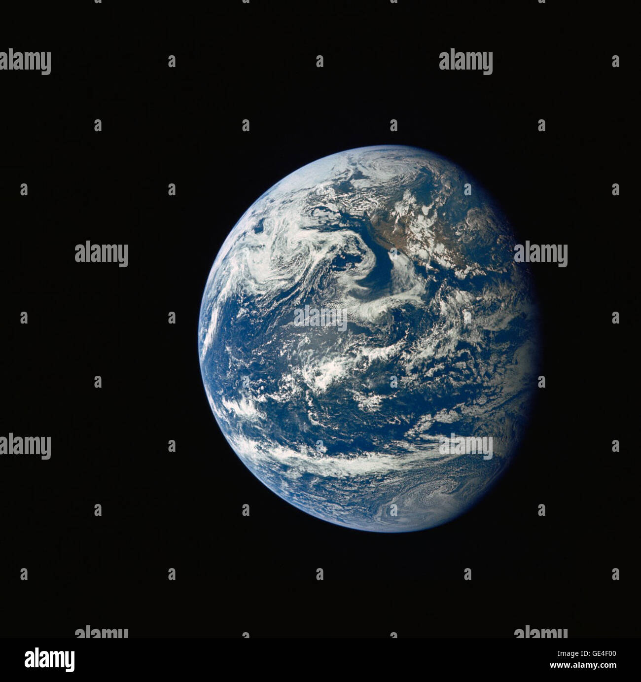 This image from the Apollo 11 mission shows Earth as seen from space ...