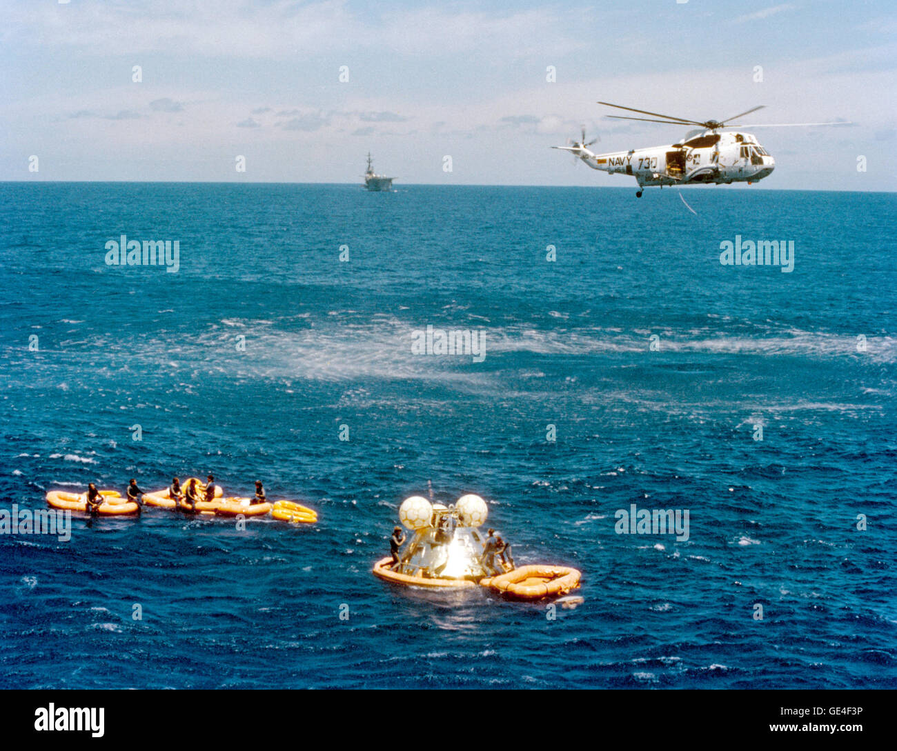 The Apollo Command Module from the ASTP mission, carrying astronauts ...