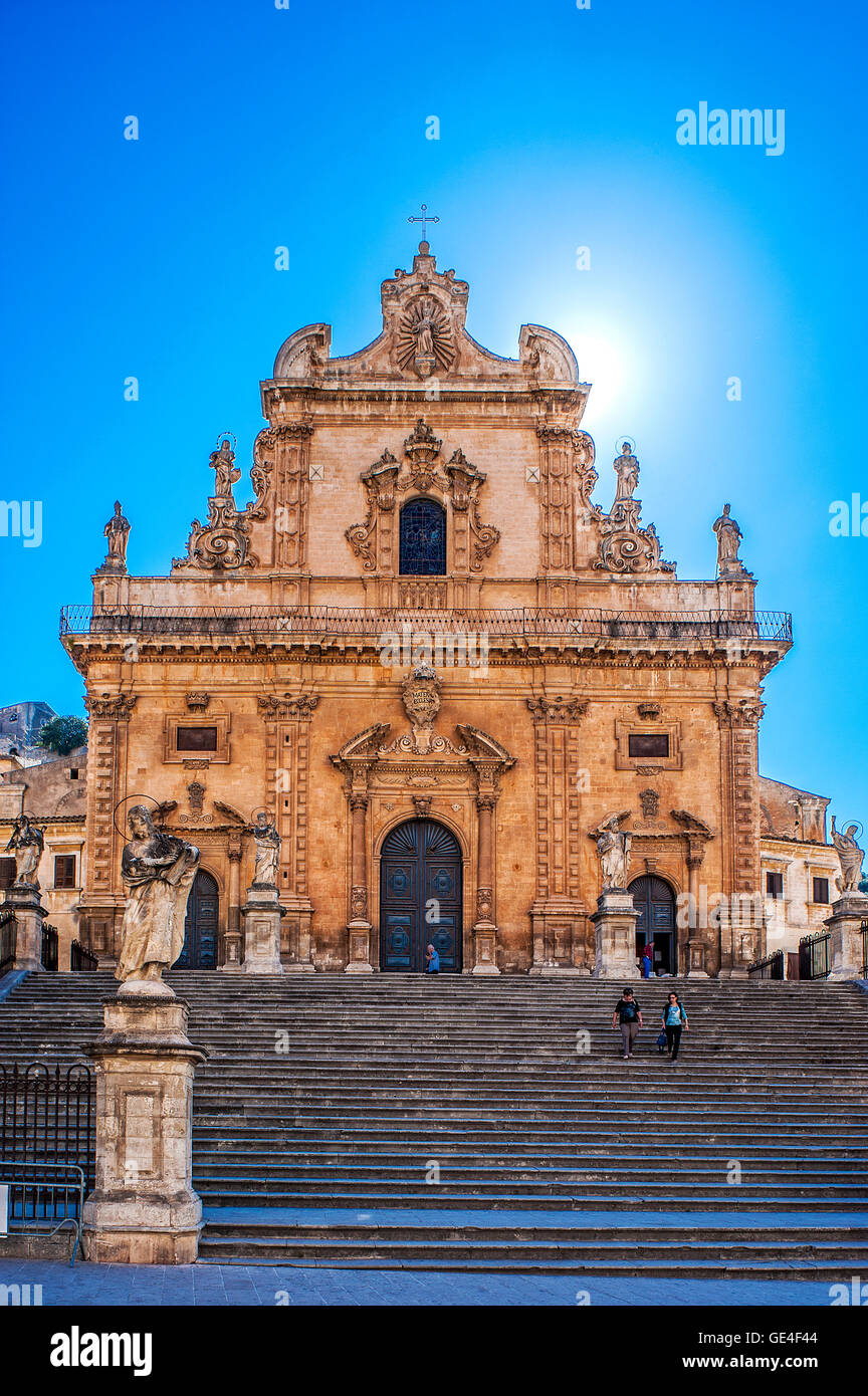 Italy Sicily Modica Cathedral of S. Pietro Stock Photo - Alamy